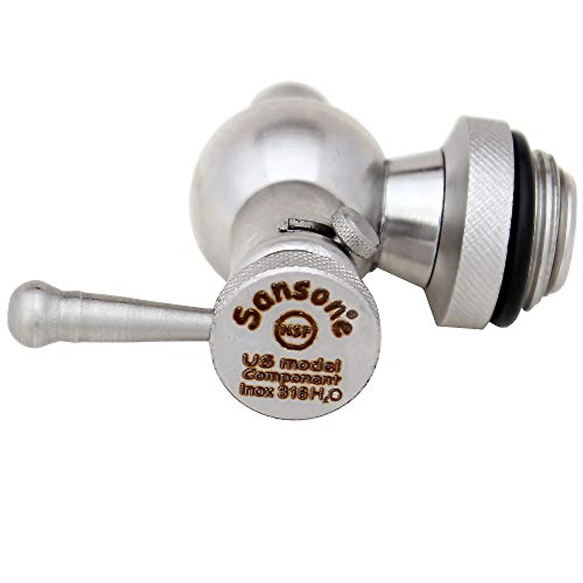 Sansone Stainless Steel Water Dispenser with Spigot, 3.96 Gallon, 15 Liters, Silver