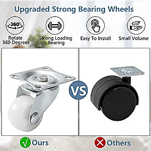 Queen Size Under Bed Storage Cart with Wheels, 30.5*17.7*6.5in Large Capacity Under-bed Shoe Storage Organizer, Rolling Under Bed Drawers for Clothes, Shoes, Bedding, Blankets, White(1 Pack)