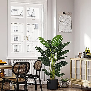 VIAGDO Artificial [Monstera] Deliciosa [Plant] 4ft Tall 15 Decorative Split Leaves, Faux Swiss Cheese [Plant] Fake Tropical [Monstera] Palm Tree for Home Office Room Store Garden Floor Decor