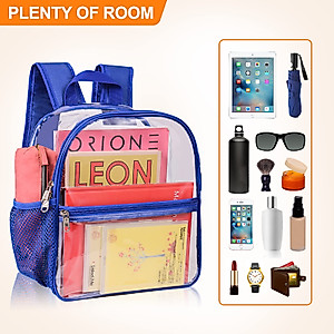 USPECLARE Clear Backpack for Stadium Approved 12×6×12, Water proof Clear Bag for Stadium Events and Concert Work Sport Event