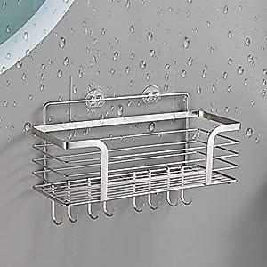 4PCS Shower Caddy Adhesive Sticker Replacement Hook for Corner Shower Caddy Bathroom Rack Shelf Soap Dish Basket Wall Hanging Hook with Strong Sticky, No Drilling Bath Kitchen Organizer Accessories