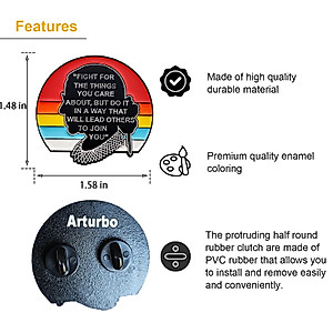 Arturbo for RBG Pin Notorious Dissent for Ruth Ginsburg Justice Women Power Feminist Enamel Lapel Pin Badges For Hats Jackets Bags Backpacks Gifts Decoration