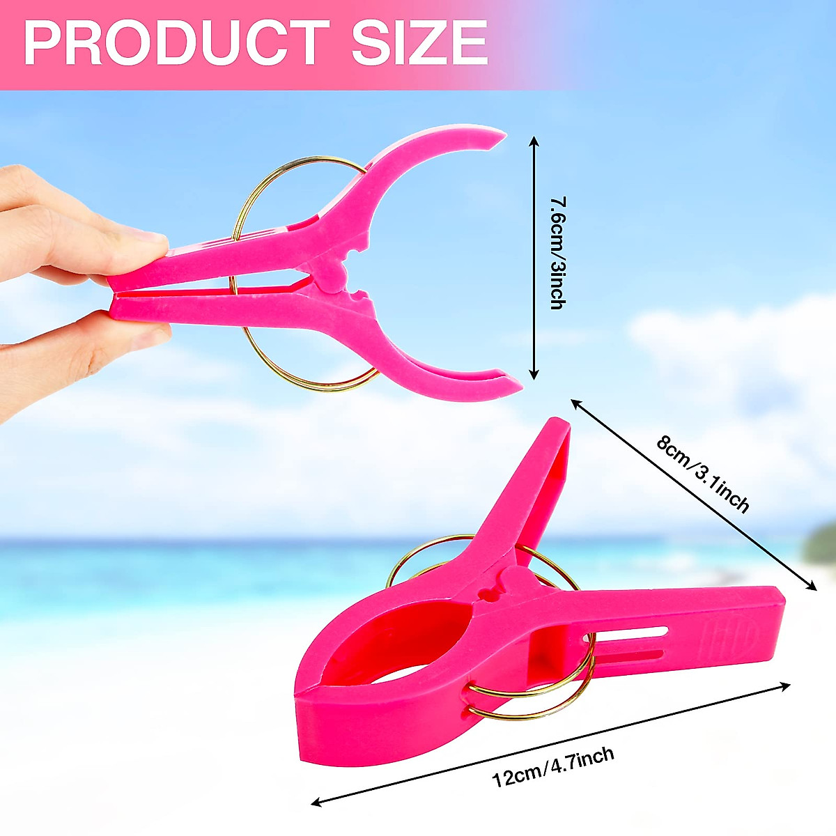 4 Pack, Beach Towel Clips, Plastic clipsr, Towel Clips for Chairs, Pool Towel Clips, Towel Clips for Beach Chair, Blankets, Pool Loungers, Cruise.