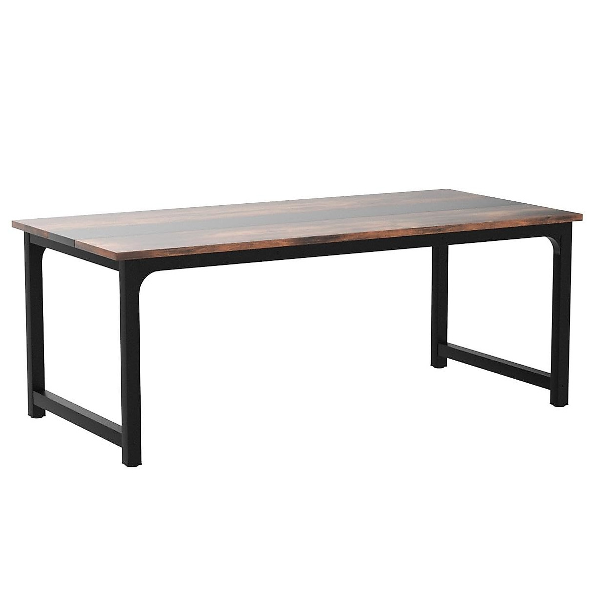 Tribesigns Conference Table, 6FT Meeting Seminar Table Rectangular Meeting Room Table, 70.8L x 31.5W x 29.5H, Brown/Black