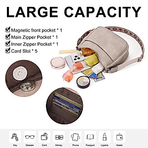 CLUCI Crossbody Purses for Women, Leather Crescent Bags Crossbody with Adjustable Strap, Women's Shoulder Handbags