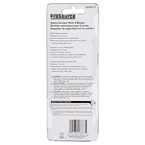 Edward Tools Razor Blade Safety Scraper with 5 Refill Blades - Retractable Razor Blade tool for Windows Scraper, Glass Scraper, Sticker Remover, Cleaning Tool