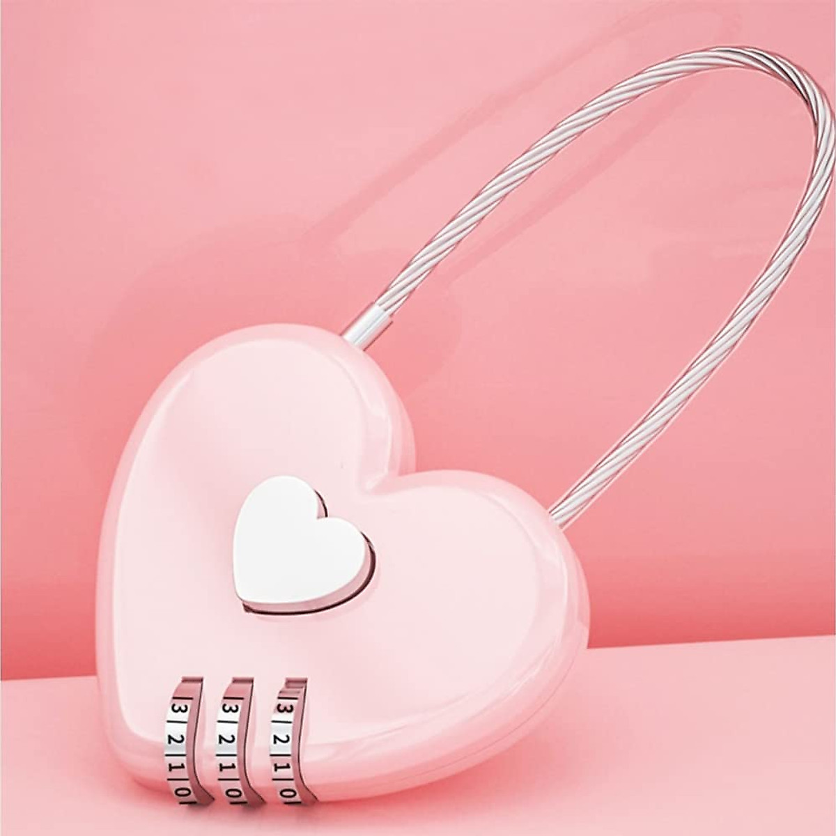 WANLIAN 2 Combination Locks, 3 Digit Combination Padlock with 4.13in (10.5cm) Steel Wire Rope Outdoor Waterproof Padlock for Backpack Luggage Door, Sports Lock