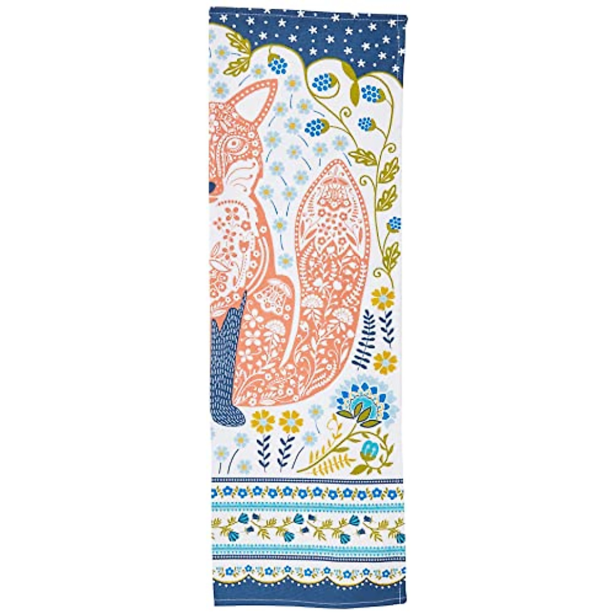 Ulster Weavers Tea Towel Cotton, Durable & Machine Washable, Eco-Friendly Design, Ideal Size, Animal Theme, Woodland Fox, Green