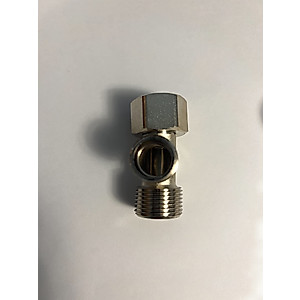 SOLID Metal Brass T-adapter, 3-way Tee Connector for Handheld Bidet 15/16" and G 1/2 Polished Nickel