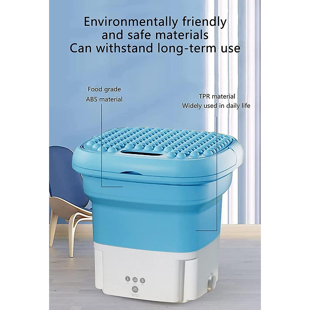 Luxmars Portable Washing Machine and Dryer Combo Mini Folding Washing Machine Washer