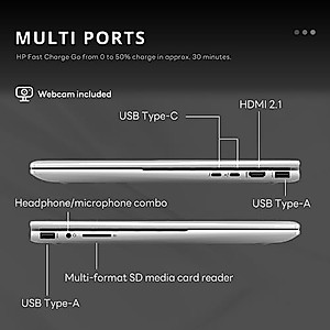 HP Envy x360 2-in-1 15.6” FHD Touchscreen Laptop, Intel Core i7-1260p, 32GB RAM, 1TB SSD, Backlit KB, HD Webcam, Intel Iris Xe Graphics, Wi-Fi, Bluetooth, Win 11 Pro, Silver, 32GB USB Card