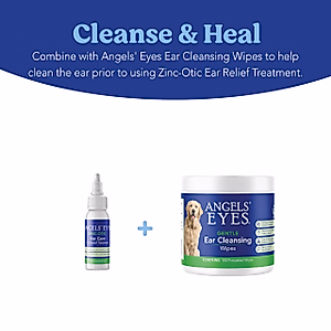 ANGELS’ EYES Zinc-Otic Ear Relief Treatment for Dogs and Cats Soothe Ear Infections Calm Itchy Inflamed Ears Natural BA and Zinc Formula 1 Ounce