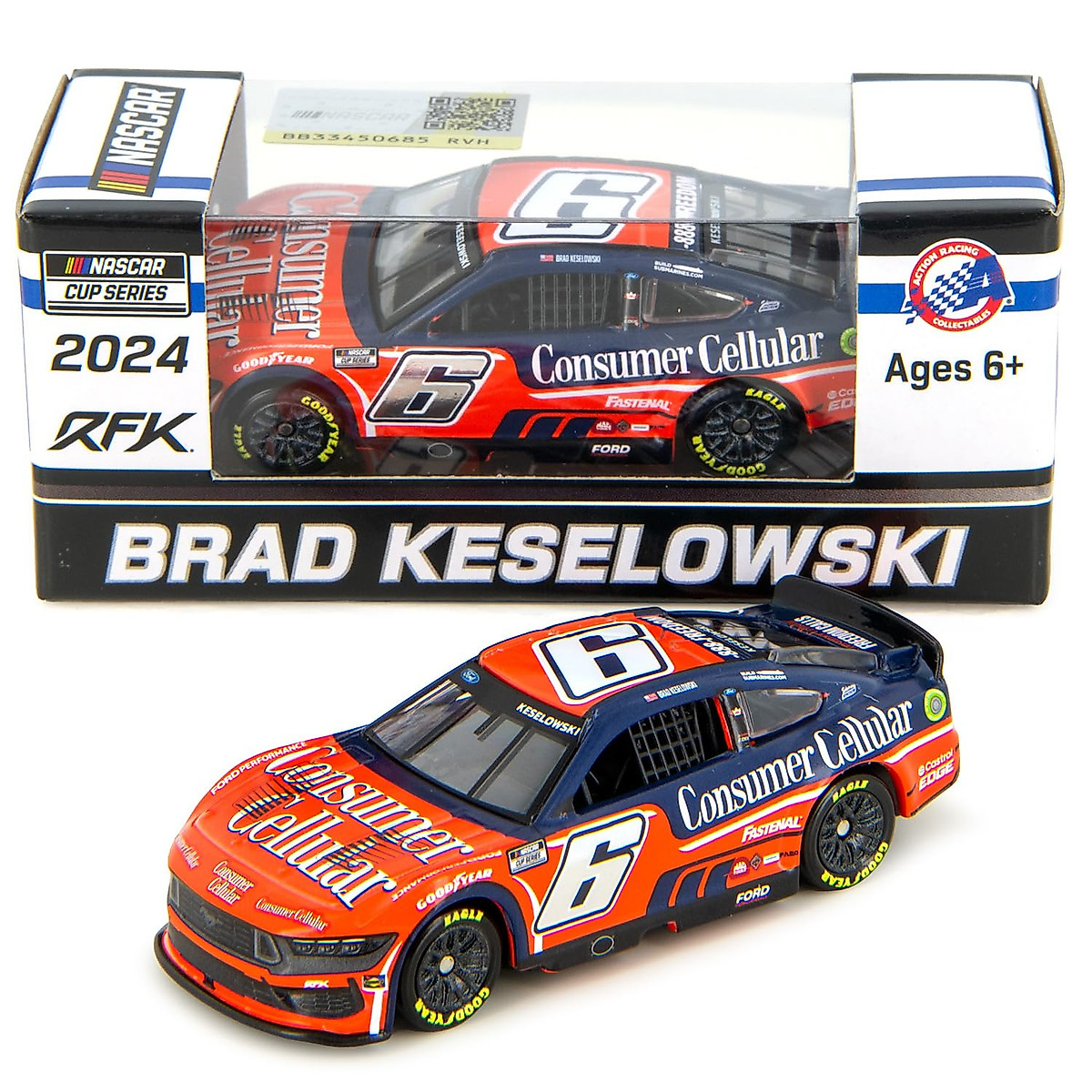 Lionel Racing Brad Keselowski 2024 Consumer Cellular Diecast Car 1:64 Scale