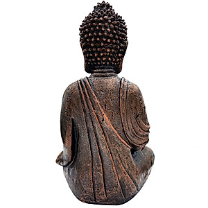 ZOWIE KING Meditating Buddha Statue for Home, 12" Buddha Decor Desk Zen Garden Buddah Decoration Home Figurine