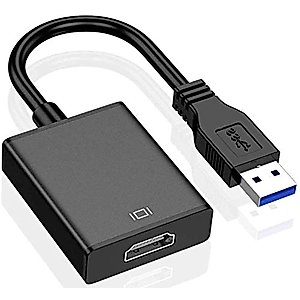 SENGKOB USB to HDMI Adapter, USB 3.0/2.0 to HDMI 1080P Video Graphics Cable Converter with Audio for PC Laptop Projector HDTV Compatible with Windows XP 7/8/8.1/10