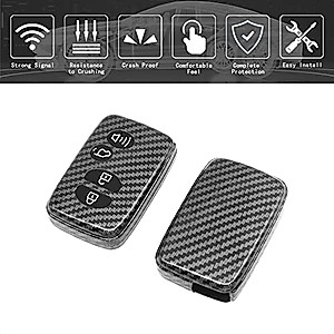 TANGSEN Smart Key Fob Case Cover Compatible with Toyota Avalon Camry Corolla Highlander Prius RAV4 Sequoia VENZA Scion FR-S Subaru BRZ Silicone Rubber Night-Luminous Black