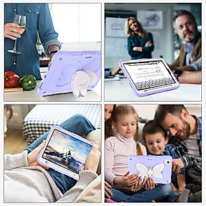 BENTOBEN for iPad Air 5th/4th Generation Case, for iPad Pro 11 inch Case 2021/2020/2018 with Pencil Holder 2 in 1 Heavy Duty Rugged Shockproof Kickstand Hybrid Protective Tablet Cover, Purple