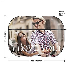 Custom Case for Apple AirPod - Personalized Case Compatible with AirPods Pro with Keychain, Custom Your Photo/Text/Name, Shock Absorption, Personalized Gift for Men and Women