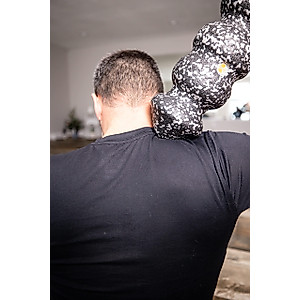 Rollga POINT - The BETTER Foam Roller for Flexibility, Muscle Recovery, Back & Neck Massage, Headaches (14" - Medium Density Foam, Black & White)