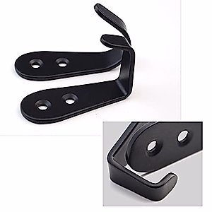 NBGRLVS 8 Pcs Black Coat Hooks for Wall, Heavy Duty Hooks for Hanging Coats No Rust Hooks Wall Mounted with Screws and Anchor for Key, Towel, Bags, Cup, Hat Indoor and Outdoor (L Shape)