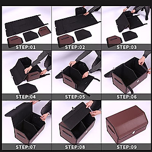 SIGII car Storage Organizer Car Trunk Large-Capacity Storage Box, Environmentally Friendly and Durable Car Practical Supplies, Portable Car Trunk Box Foldable