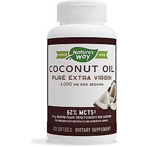 Nature's Way Coconut Oil Pure Extra Virgin 1,000 mg per softgel, 120 Softgels