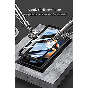 BAILI Galaxy Z Fold4 Magnetic Case,Support Magsafe and Wireless Charger for Samsung Galaxy Z Fold 4 5g,Ultra -Magnetic Suction Z Fold4 case That adapts to The Vehicle Bracket-Red