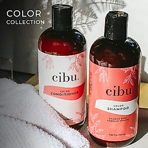 cibu Color Shampoo and Conditioner Bundle for Dry, Color-Treated Hair | Gently Hydrates and Strengthens Strands | Protects Color and Revitalizes Hair and Scalp | Fresh Scent | 11.83oz Pack of 2