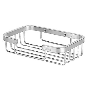 Shower Caddy Basket Shelf Wall Mounted Soap Basket Square Basket Bathroom Rack Holder Black Toilet Bathroom Accessory 304 Stainless Steel