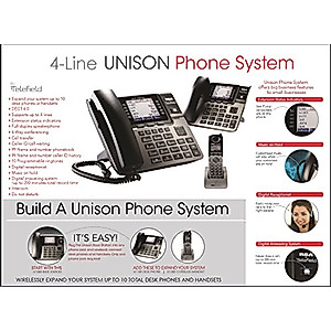 RCA Unison U1000 Dect_6.0 10-Handset 4-Line Landline Telephone