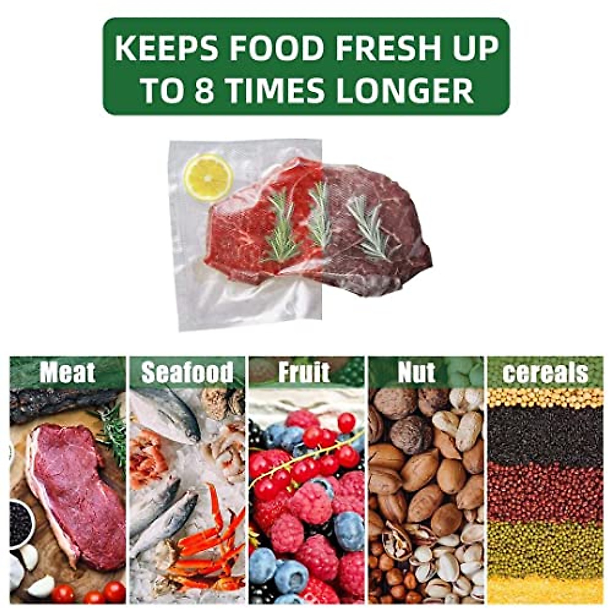 Ancsi's Shop Vacuum Sealer Bags 80"x20' (3 rolls) for Food Saver, Seal a Meal, Weston. Commercial Grade, BPA Free, Heavy Duty, Great for vac storage, Meal Prep or Sous Vide