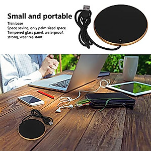 Coffee Mug Warmer, 55°C Constant Coffee Cup Warmer Heating Mat Electric Beverage Warmer for Tea Water Milk(Gold)