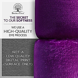 ButterTree Mom and Grandma Blankets, Throw Blankets 65" x 50" (2-Pack, Purple)