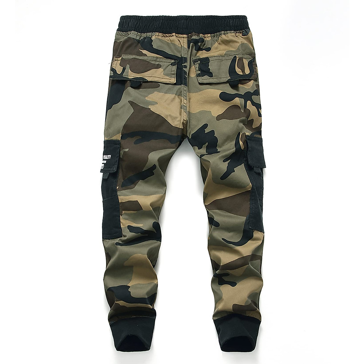LOKTARC Toddler Boys Cargo Joggers Pull-On Slim Fit Camouflage Pants Yellow 6-7 Years/Size 130