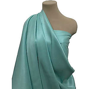 Aquamarine Stretch Shantung Fabric, 60 in Width