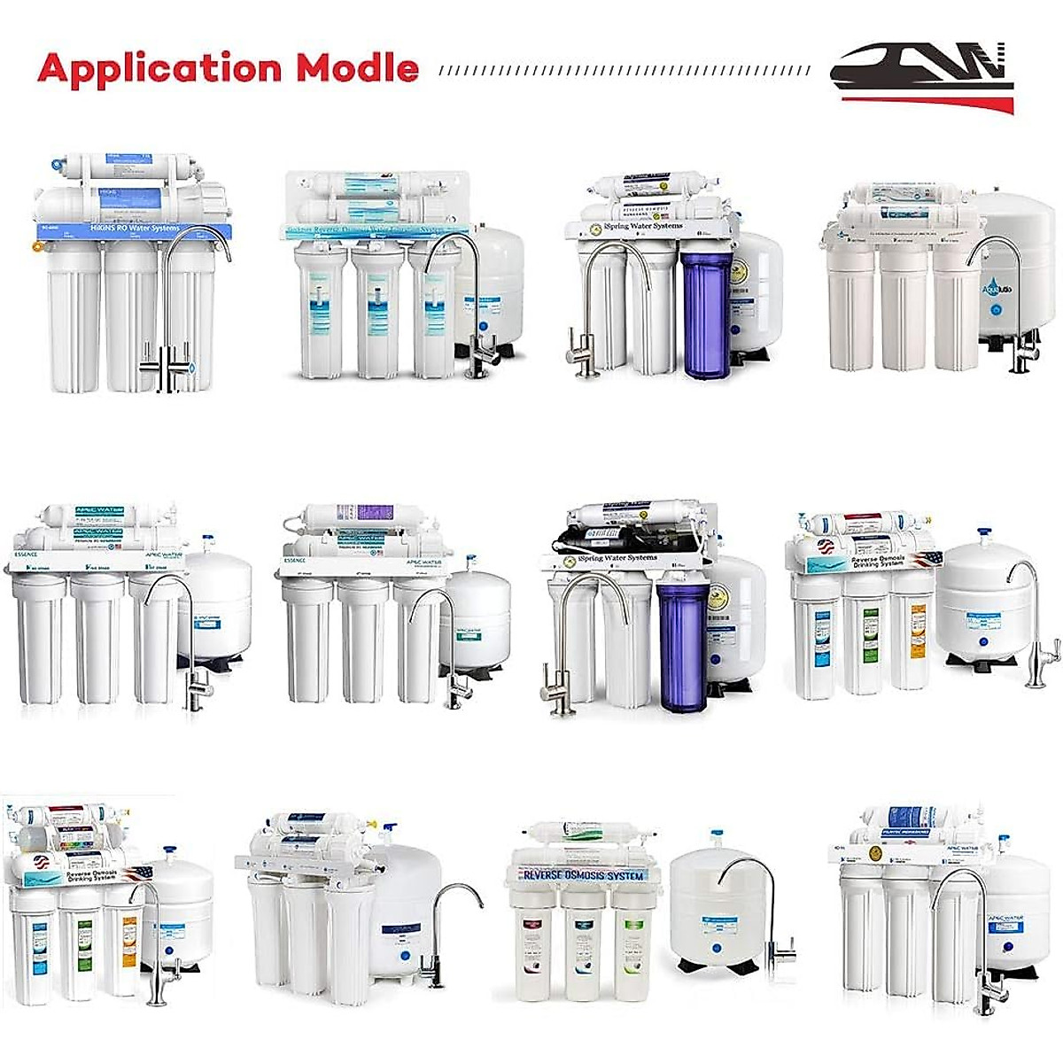 Universal Reverse Osmosis Membrane, 125GPD RO Membrane Replacement Element 12" x 2" Water Filter Replacement for Undersink Home Drinking RO Water Filtration System