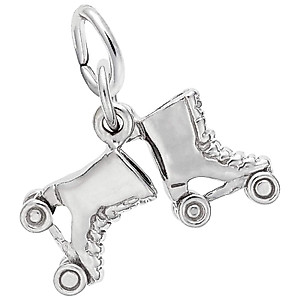 Rembrandt Charms Roller Skates Charm, Sterling Silver