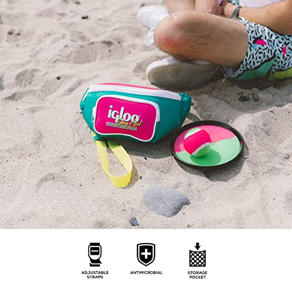 Igloo Special Edition Retro 2 Gallon Barrel of Fun Insulated Jug, Jade & Fanny Pack, Jade