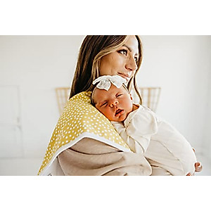 Copper Pearl Baby Burp Cloth Large 21''x10'' Size Premium Absorbent Triple Layer 3-Pack Gift Set Lemon