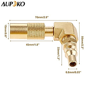 1/4 inch RV Quick Connect Adapter Conversion Fitting Elbow, Low Pressure 90 Degree Elbow Adapter Fitting for Blackstone Tabletop Grill 17 Inch and 22 Inch Propane Gas Camping Grill