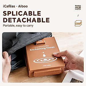 Electric Pour Over Coffee Machine Automatic ,One Button Press Drip Electric Coffee Maker with Elegant Design for Car Camping Hiking Outdoors Portable Use,10oz 400W Americano Dripper (Classical White)