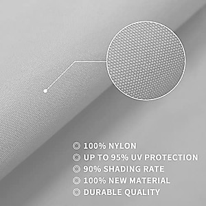 Artpuch 10'x13' Light Grey Waterproof Sun Shade Sail Canopy Cover for Patio Outdoor, 185 GSM Water Resistant Rectangle Backyard Shade Sail for Garden Playground