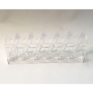 6 Hole Clear Acrylic Plastic Test Tube Bud Vase Spice Rack for Vials Bottles Toothbrush Razor Pen Display Stand