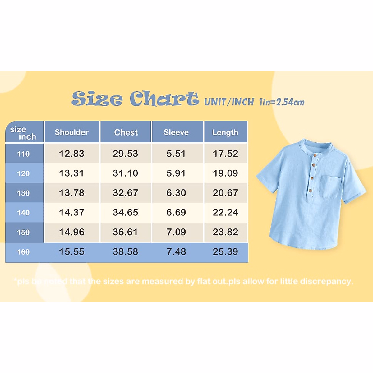 Inorin Boys Button Up Henley Shirt Short Sleeve Lightweight Summer Linen Cotton Dress Shirts Tees Tops with One Pocket Army Green