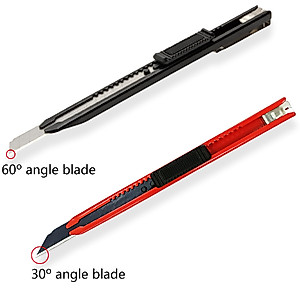 NBTOOL Utility Knife Retractable Knife with 9mm Snap Off Blades,Art Knife with 30 Degree & 60 Degree Blades Paper Cutter Craft Knives