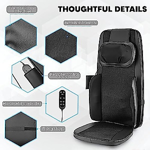 Mercy TOP Massage Chair Pad Massagers for Neck and Back Gifts for Men Women Mom Dad Massager Chair Pad for Back for Home Office use