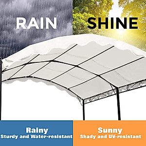 Merax 13'x10' Carport Heavy Duty Powder-Coated Steel Frame Outdoor Car Canopy Garage Tent Patio Shelter with Included Anchor Kit