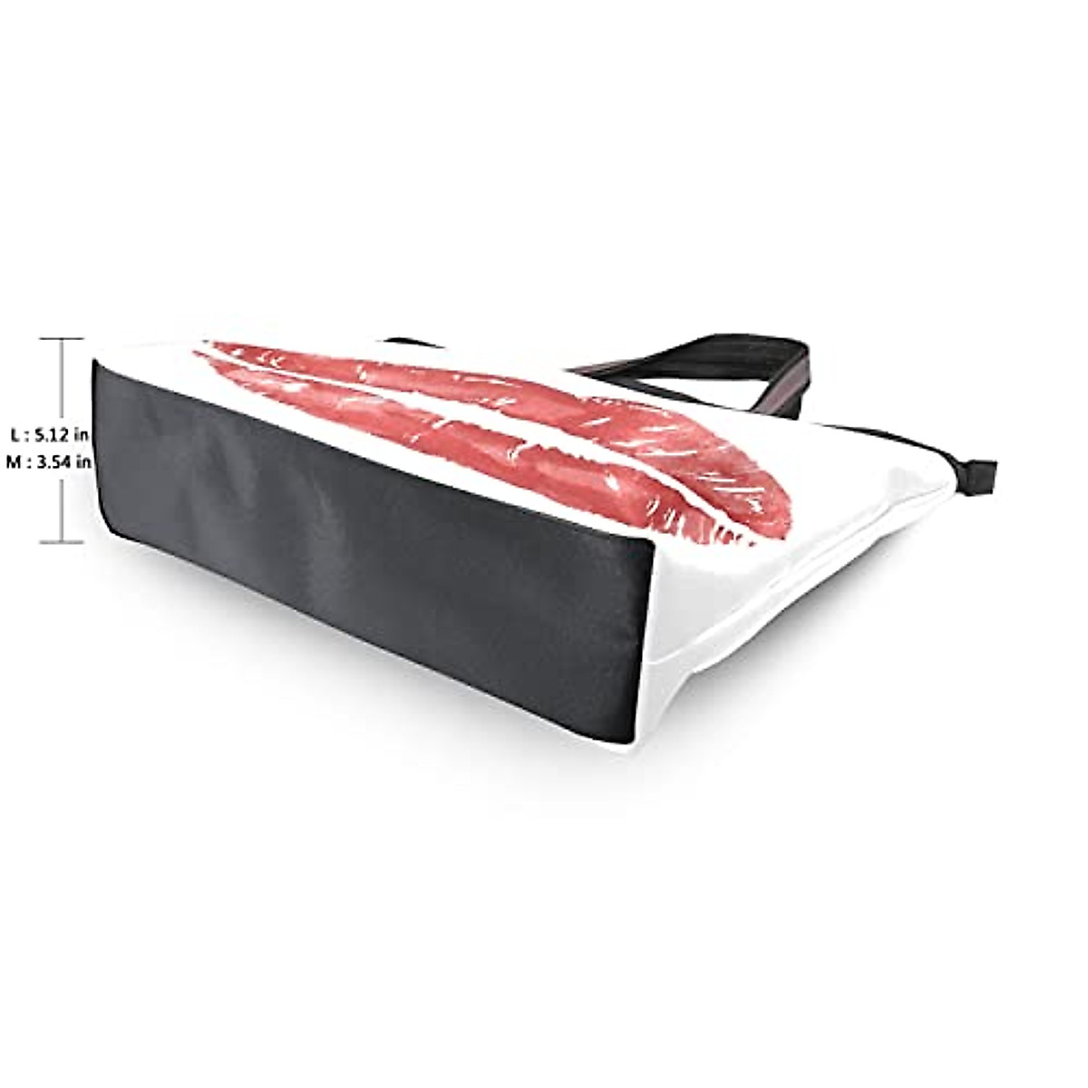 Tote Bag Pinup Style Lip Print, Large Capacity Zipper Women Grocery Bags Purse for Daily Life 2 Sizes