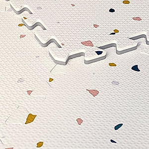 Simple Kid Co. Play Mat for Baby, Toddler and Infants, Six Interlocking Tiles made with Soft Non-Toxic EVA Foam, 4x6 feet (Multi Terrazzo)