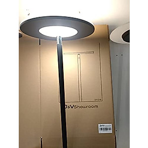 J&V Showroom LED Sky Floor Lamp -Dimmable Modern Design LED Floor Lamp for Living Room, Bedroom, Porch, Office, Study Room, Hotel, Black